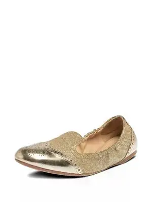 Prada Metallic Ballet Flats