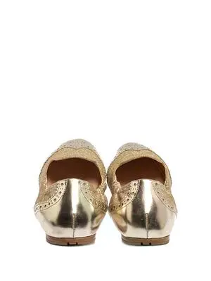 Prada Metallic Ballet Flats