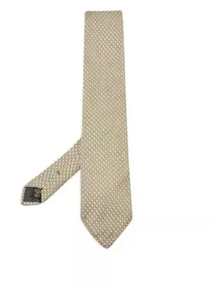 Ermenegildo Zegna Jacquard-woven Silk Tie - Yellow