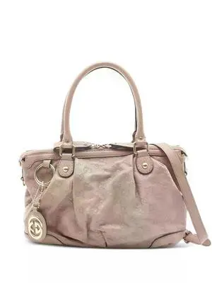 Gucci Embossed Sukey Leather Handbag