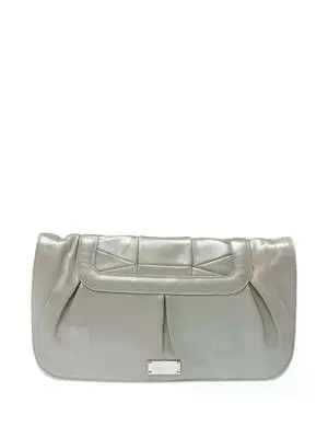Ferragamo Silver Tone Clutches