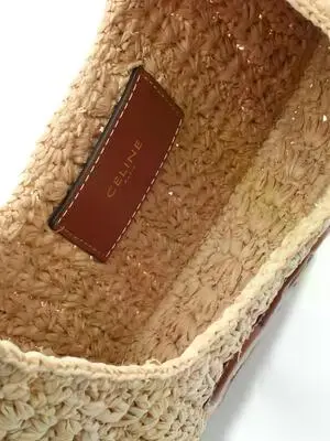 Celine Panier Raffia Handbag