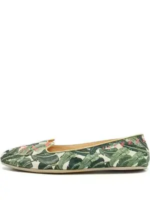 CHARLOTTE OLYMPIA Embroidered Botanical Loafers