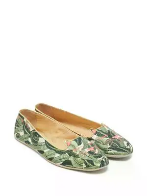 CHARLOTTE OLYMPIA Embroidered Botanical Loafers
