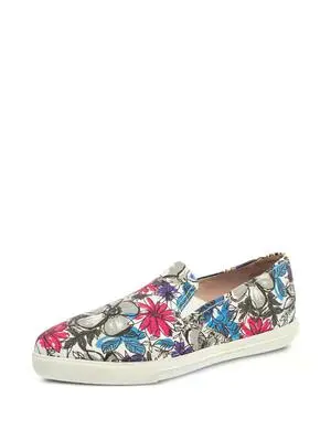 Miu Miu Floral-print Slip-on Sneakers