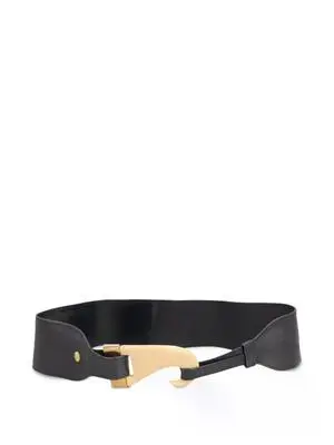 MILA SCHON Horn Leather Belt - Blue