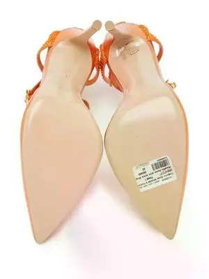 GIANVITO ROSSI 110mm Crystal-embellished Sandals - Orange
