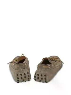 TOD'S Suede Boat Shoes - Neutrals