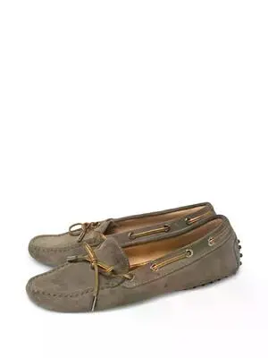 TOD'S Suede Boat Shoes - Neutrals