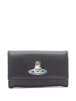 VIVIENNE WESTWOOD 2020s Orb Leather Key Case - Black