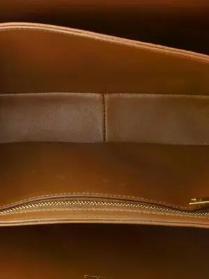 Celine Triomphe Shoulder Bag Canvas With Leather Medium Crossbody Bag - Neutrals