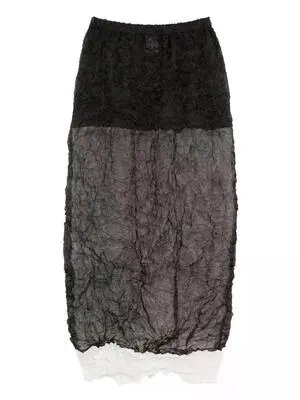 Issey Miyake 2010s Crease-effect Midi Skirt