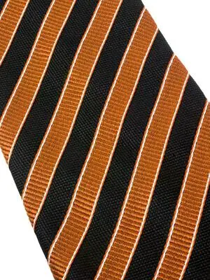 Giorgio Armani Diagonal-stripe Silk Tie - Orange