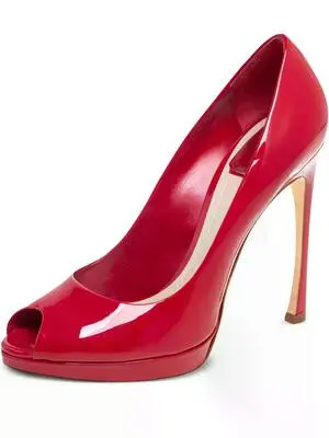 Dior 130mm Peep-toe Pumps - Red