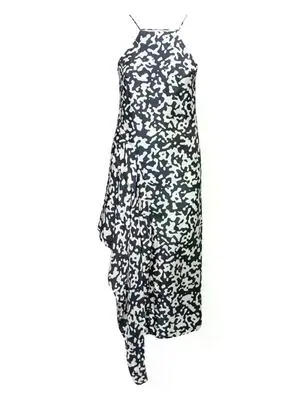 Josh Goot Abstract-print Silk Dress - Blue