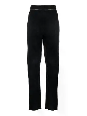 Versace 1970s Tie-waist Leather Trousers