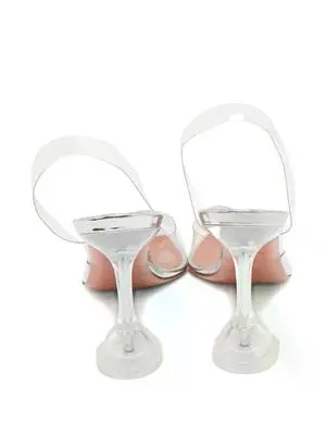 Amina Muaddi 100mm Holli Slingback Pumps - White