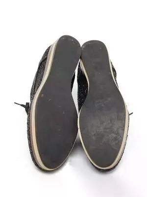 Miu Miu Glitter-embellished Lace-up Shoes