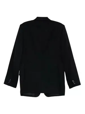 Yohji Yamamoto 1990s Buttoned Wool Jacket - Blue