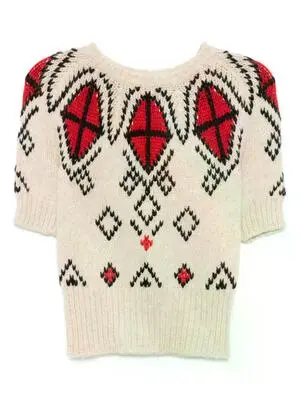 Prada Intarsia-knitted Jumper - Neutrals