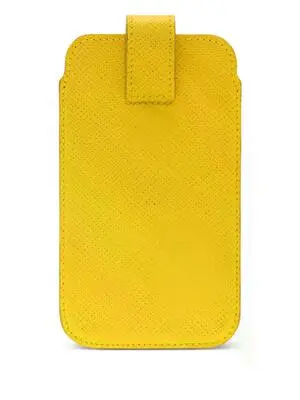Smythson 2024 Leather Flap Phone Case - Yellow