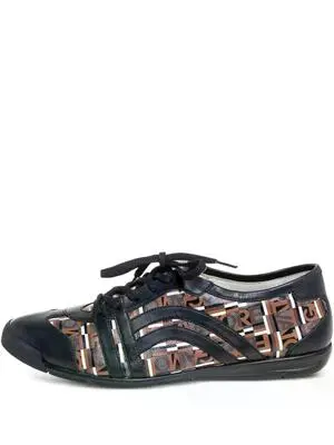 FERRAGAMO Lace-up Canvas Sneakers