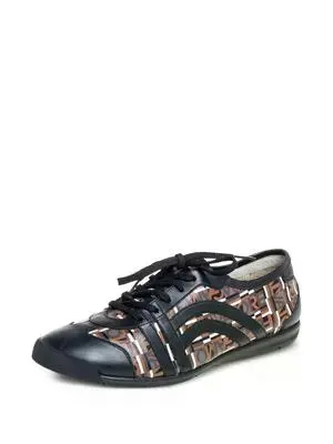 FERRAGAMO Lace-up Canvas Sneakers