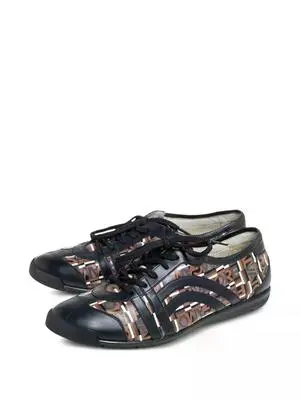 FERRAGAMO Lace-up Canvas Sneakers