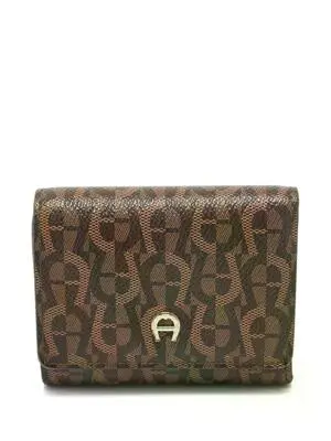 AIGNER Monogram-print Wallet - Brown