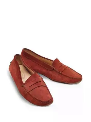 TOD'S Suede Penny Loafers - Brown