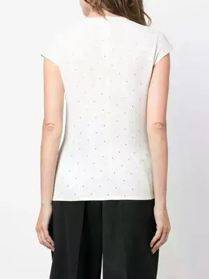 Versace Broderie Anglaise Short-sleeved Blouse