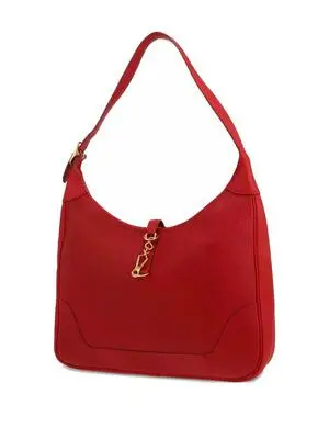 Hermès 1997 Trim Fjord Leather Shoulder Bag - Red