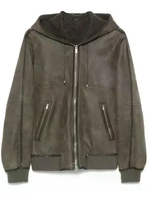 Hermès 2010s Hooded Leather Jacket