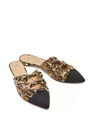 AQUAZZURA Leopard-print Mules