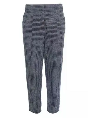 Giorgio Armani Geometric-print High-waist Trousers