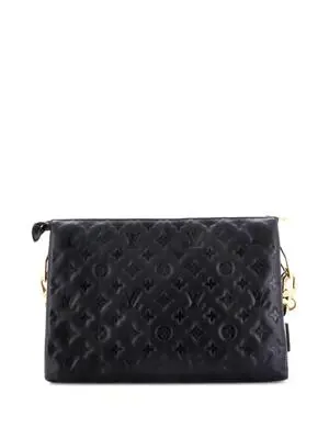 LOUIS VUITTON Coussin Mm Crossbody Bag Monogram Embossed Lambskin - Black