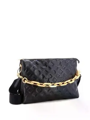 LOUIS VUITTON Coussin Mm Crossbody Bag Monogram Embossed Lambskin - Black