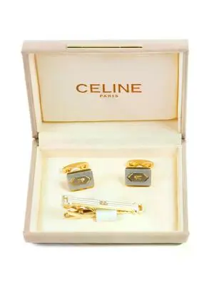 Celine 1990s Horsebit Cufflinks Set - Silver