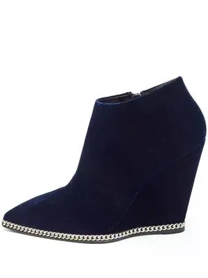 GIUSEPPE ZANOTTI 110mm Velvet Wedge Boots