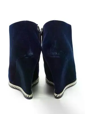 GIUSEPPE ZANOTTI 110mm Velvet Wedge Boots