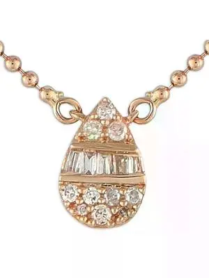 LB EXCLUSIVE 14k Rose Gold Diamond Pendant Necklace - Pink