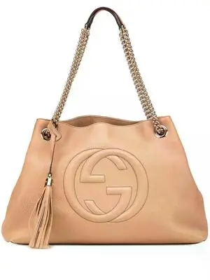 Gucci Medium Leather Soho Chain Tote Bag