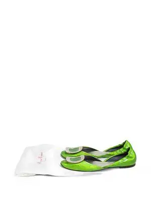ROGER VIVIER Metallic Leather Ballet Flats