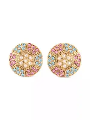 D'ORLAN 1980s Round Earrings - Gold