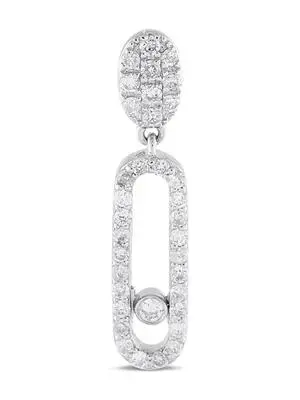 LB EXCLUSIVE 14k White Gold Diamond Drop Earrings - Silver