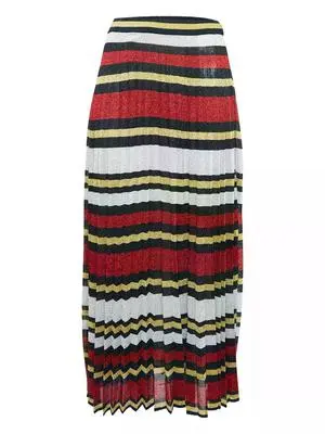 Gucci Pleated Striped Skirt