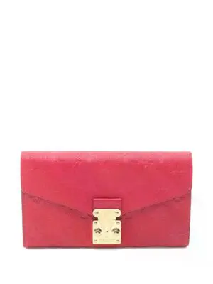 LOUIS VUITTON 2019 Monogram-embossed Clasp Wallet - Red