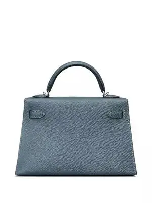 Hermès 2024 Mini Kelly Sellier 20 Electrum-hardware Tote Bag - Blue