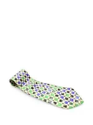 BOSS Geometric-print Silk Tie