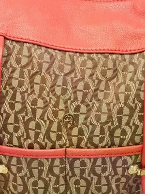 AIGNER Monogram Pattern Shoulder Bag